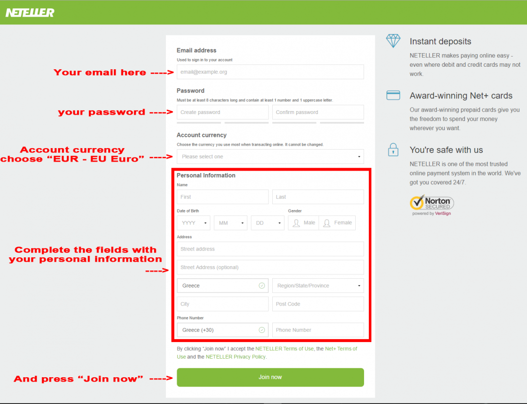 Payment Guide for Neteller | Greek TV